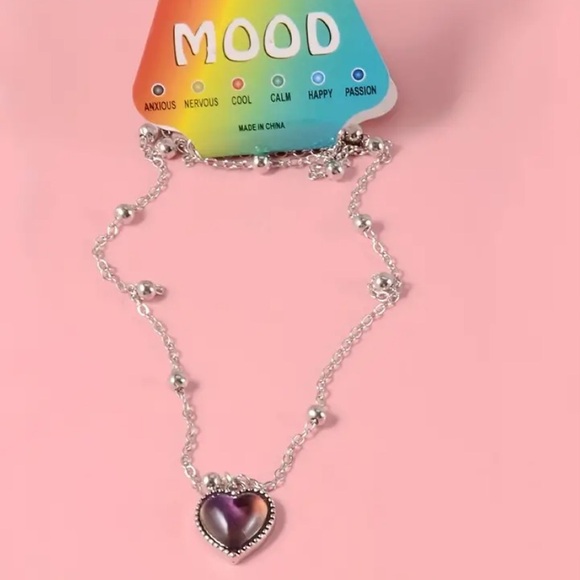 Jewelry | 1pc Color Changing Mood Heart Pendant Necklace | Poshmark